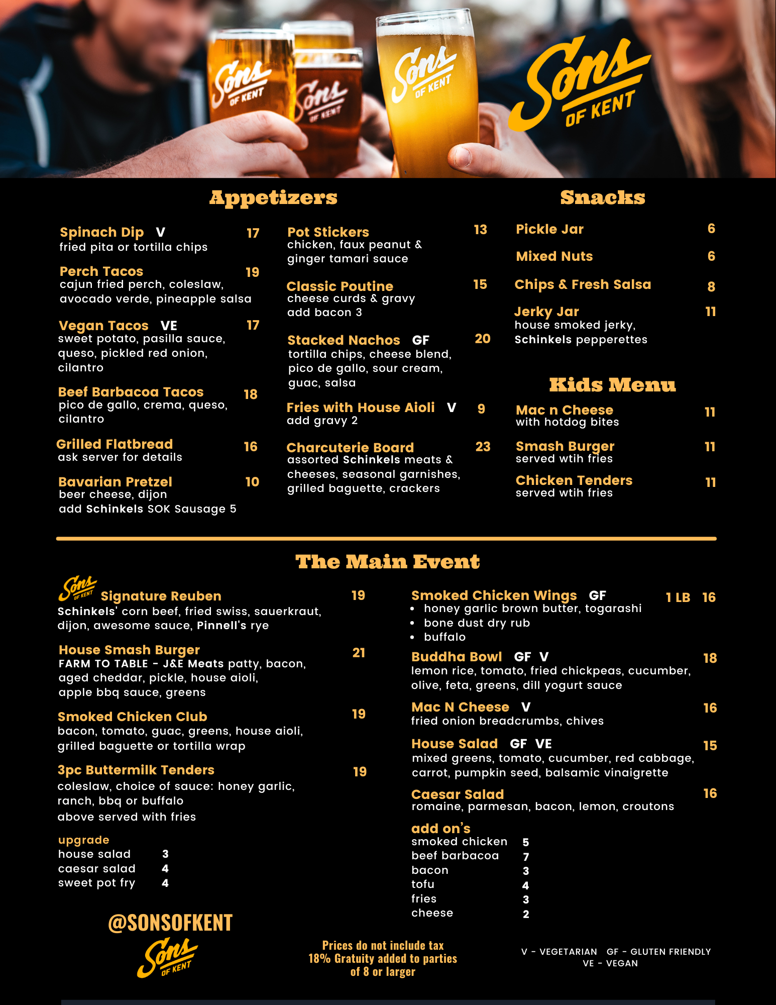 Food – Sons of Kent Brewing Co
